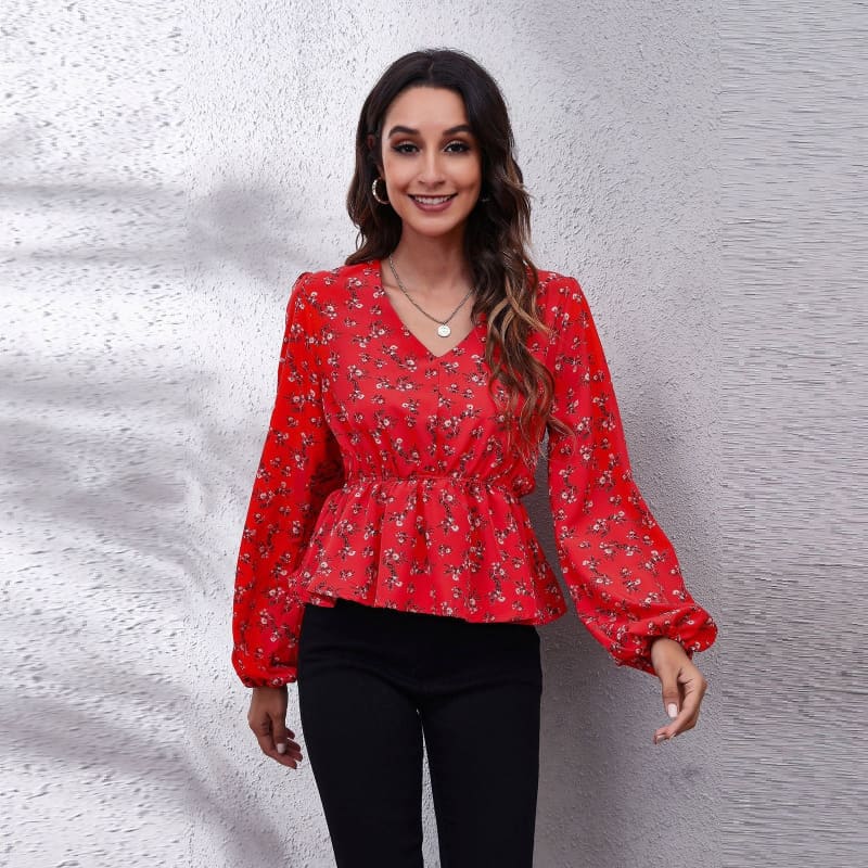 Blouse rouge femme chic – Chic and Bohemian