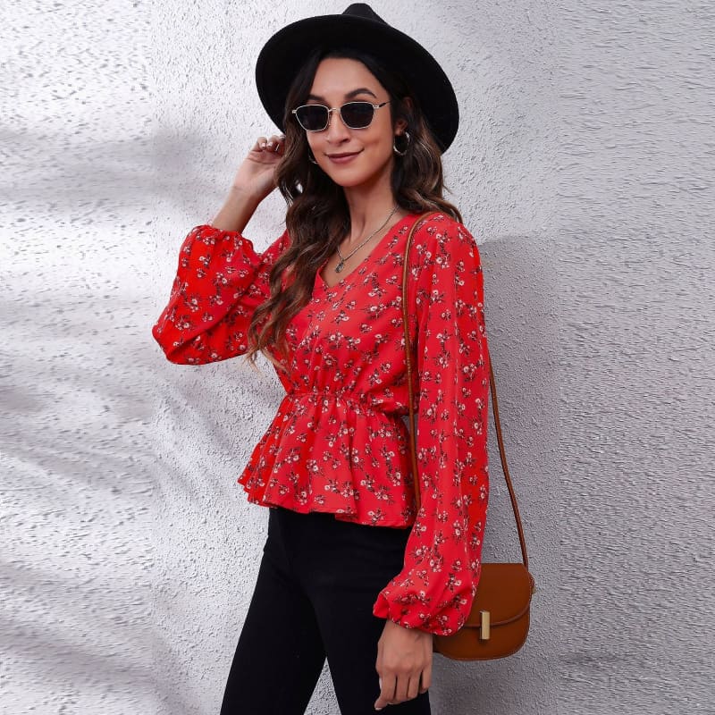 Blouse rouge femme chic – Chic and Bohemian